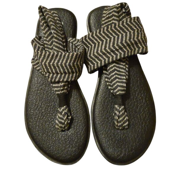 Sanuk | Shoes | Sanuk Yoga Mat Slingback Sandals Flip Flop Size 8 ...